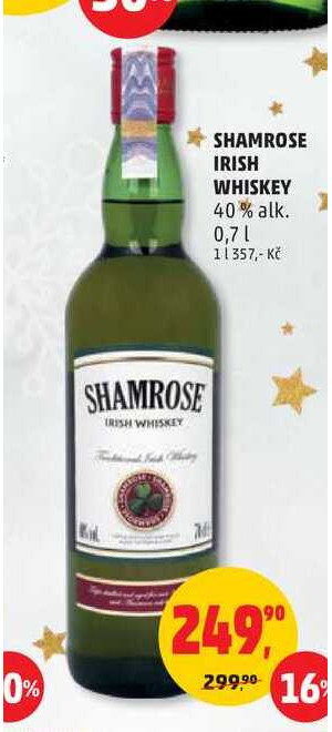 ARCHIV | SHAMROSE IRISH WHISKEY, 0,7 l v akci platné do: 17.11.2021 ...