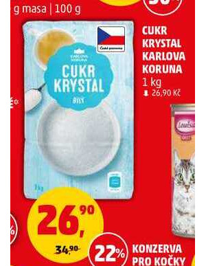 ARCHIV | CUKR KRYSTAL KARLOVA KORUNA, 1 kg v akci platné do: 25.1.2023 | AkcniCeny.cz