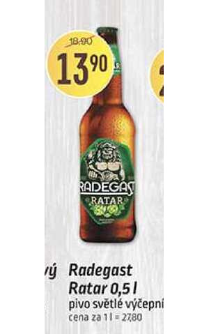 ARCHIV | Radegast Ratar 0,5l pivo světlé výčepni v akci platné do: 26. ...