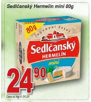 Sedlčanský Hermelín mini 80g v akci | AkcniCeny.cz