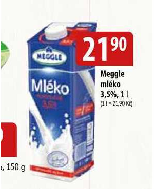 ARCHIV | Meggle mléko 3,5%, 1l v akci platné do: 28.11.2021 | AkcniCeny.cz