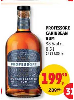 ARCHIV | PROFESSORE CARIBBEAN RUM, 0,5 l v akci platné do: 29.9.2021 ...