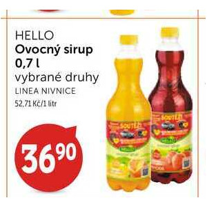 ARCHIV | Hello ovocný sirup 0,7l vybrané druhy v akci platné do: 16.3. ...