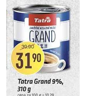 ARCHIV | Tatra Grand kondenzované neslazené mléko 9 % 310g v akci ...