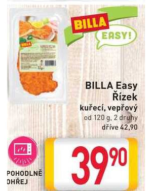 ARCHIV | BILLA Easy Řízek vepřový od 120 g. 2 druhy v akci platné do ...