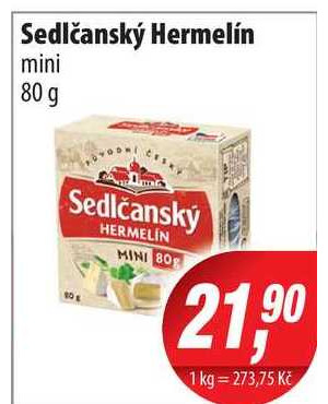 Sedlčanský Hermelín mini 80 g v akci | AkcniCeny.cz