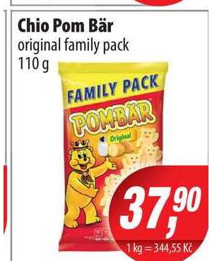Chio Pom Bär original family pack 110g v akci | AkcniCeny.cz