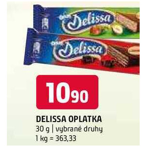 Delissa oplatka 30 g vybrané druhy v akci | AkcniCeny.cz