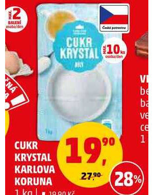 CUKR KRYSTAL KARLOVA KORUNA, 1 kg v akci | AkcniCeny.cz
