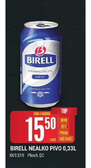 BIRELL NEALKO PIVO 0,33L 001319 Plech v akci | AkcniCeny.cz