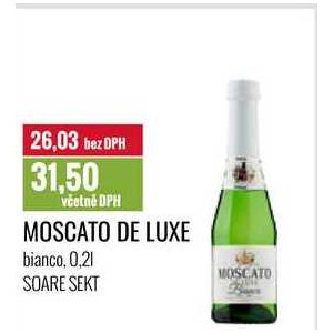 MOSCATO DE LUXE bianco, 0,2l v akci Ratio za 31,50 Kč | AkcniCeny.cz