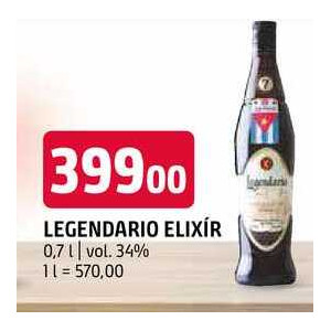 ARCHIV | Legendario elixír 0,7l vol. 34% v akci platné do: 17.12.2024 ...