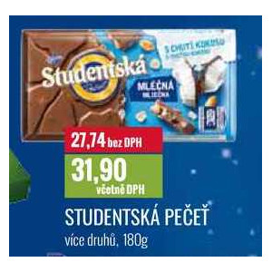STUDENTSKÁ PEČEŤ více druhů, 180g v akci | AkcniCeny.cz