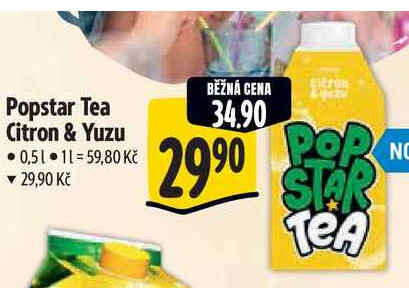 Popstar Tea Citron & Yuzu, 0,5 l v akci | AkcniCeny.cz
