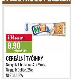 ARCHIV | CEREÁLNÍ TYČINKY Nesquik, Chocapic, Cini Minis, Nesquik Delice ...