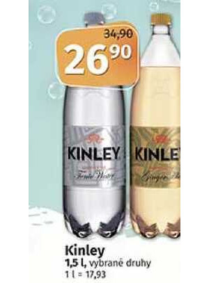 Kinley 1,5 l, vybrané druhy v akci | AkcniCeny.cz