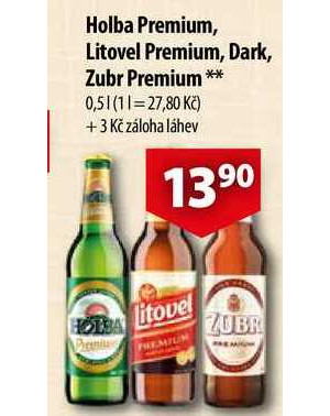 ARCHIV | Pivo Premium Litovel světlý ležák, Litovel Dark tmavý ležák ...