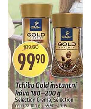 ARCHIV | Tchibo Gold instantní káva 180-200 g Selection Crema v akci ...