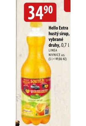 ARCHIV | Hello Extra hustý sirup, vybrané druhy, 0,7l v akci platné do ...