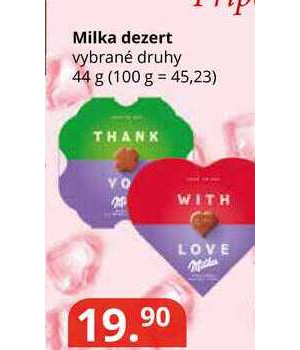 ARCHIV | Milka dezert vybrané druhy 44 g v akci platné do: 14.2.2022 ...