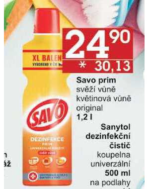 Savo prim, 1,2 l v akci | AkcniCeny.cz