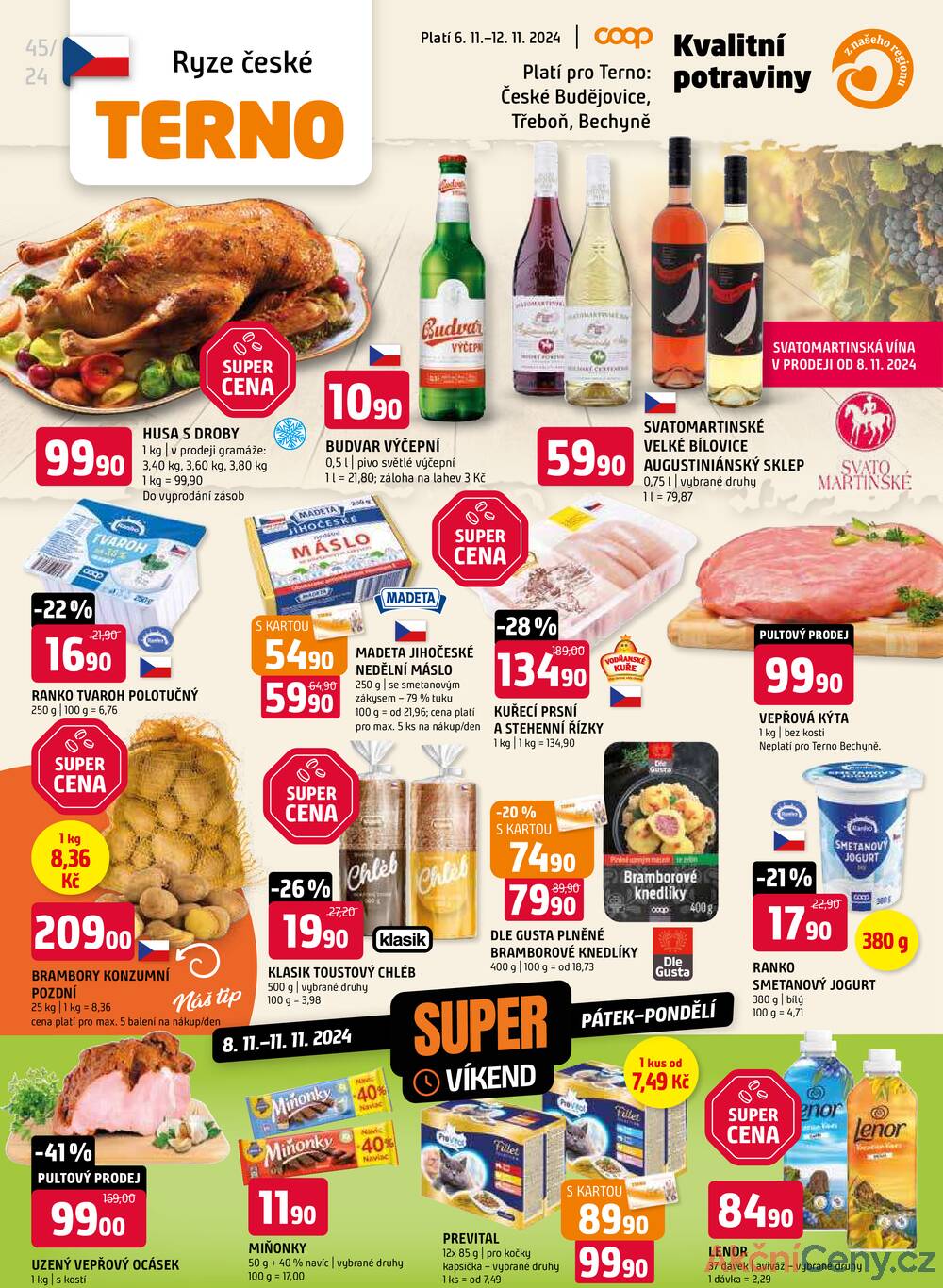 Leták Terno České Budějovice 6.11. - 12.11. | AkcniCeny.cz