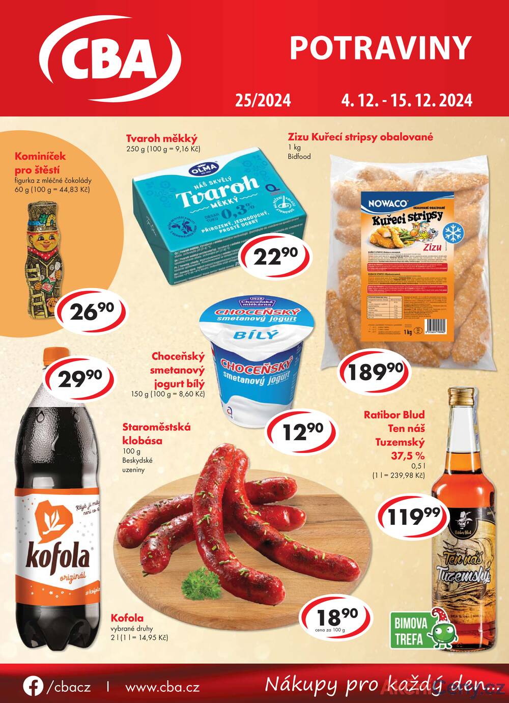 Leták CBA potraviny od 4.12. do 15.12.2024 - 1.strana | AkcniCeny.cz