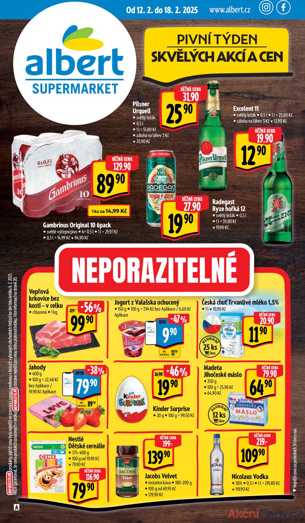 Leták Albert Supermarket Jihomoravský od 12.2. do 18.2.2025 - 1.strana ...