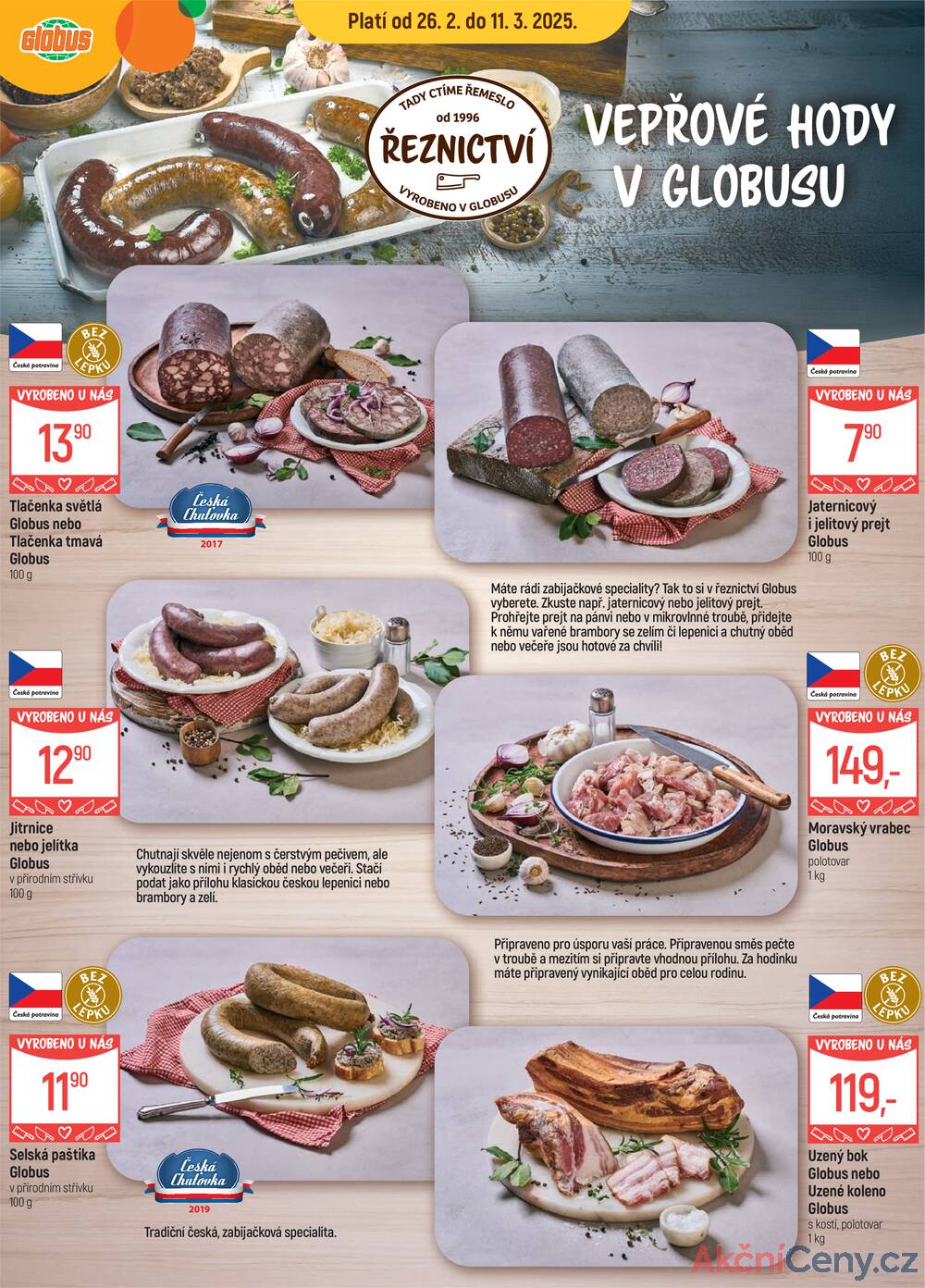 Leták Akční leták Globus 26.2. - 11.3.2025 - Globus Jenišov u Karlových ...
