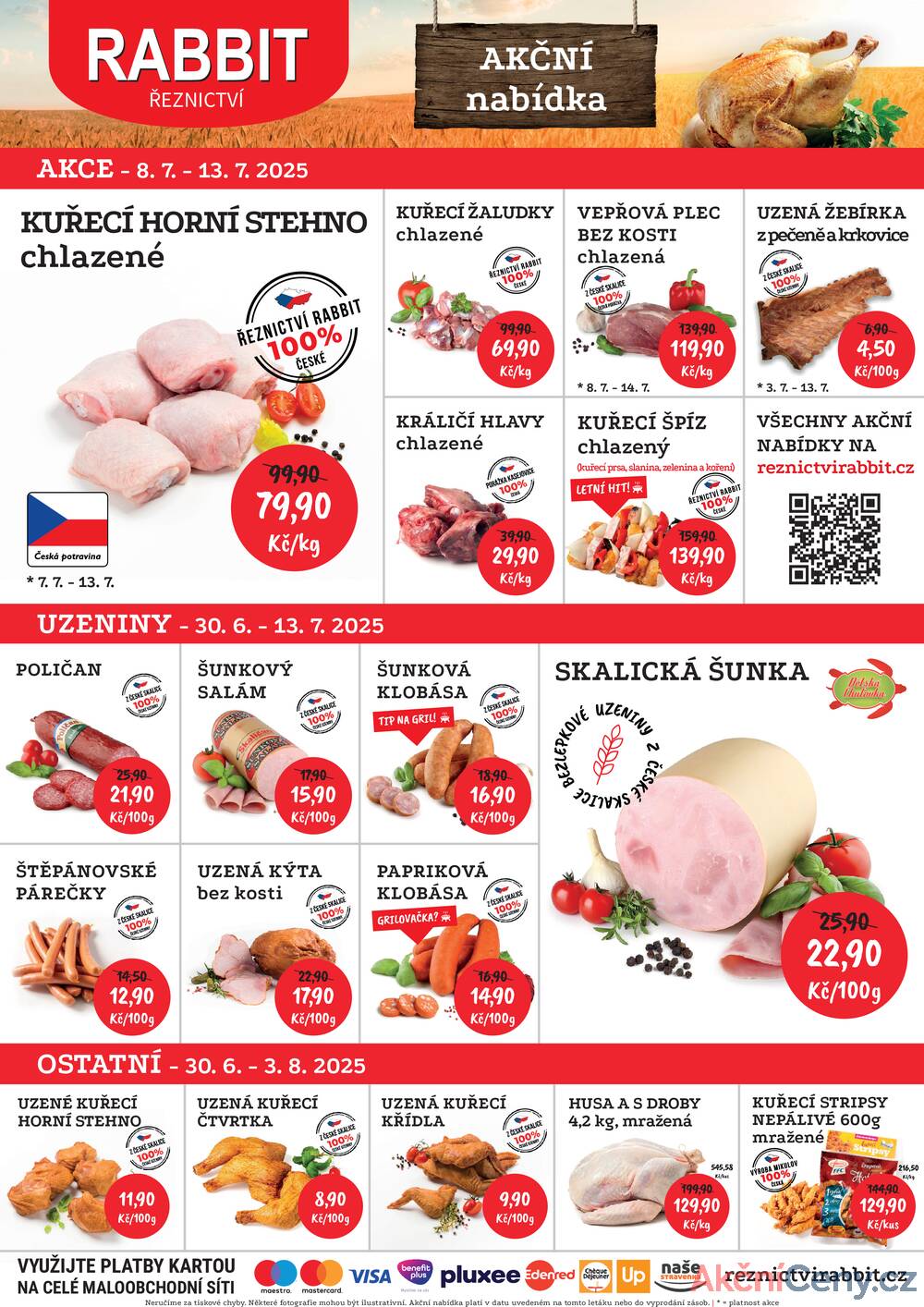 Leták RABBIT řeznictví od 7.7. do 13.7.2025 - 1.strana | AkcniCeny.cz