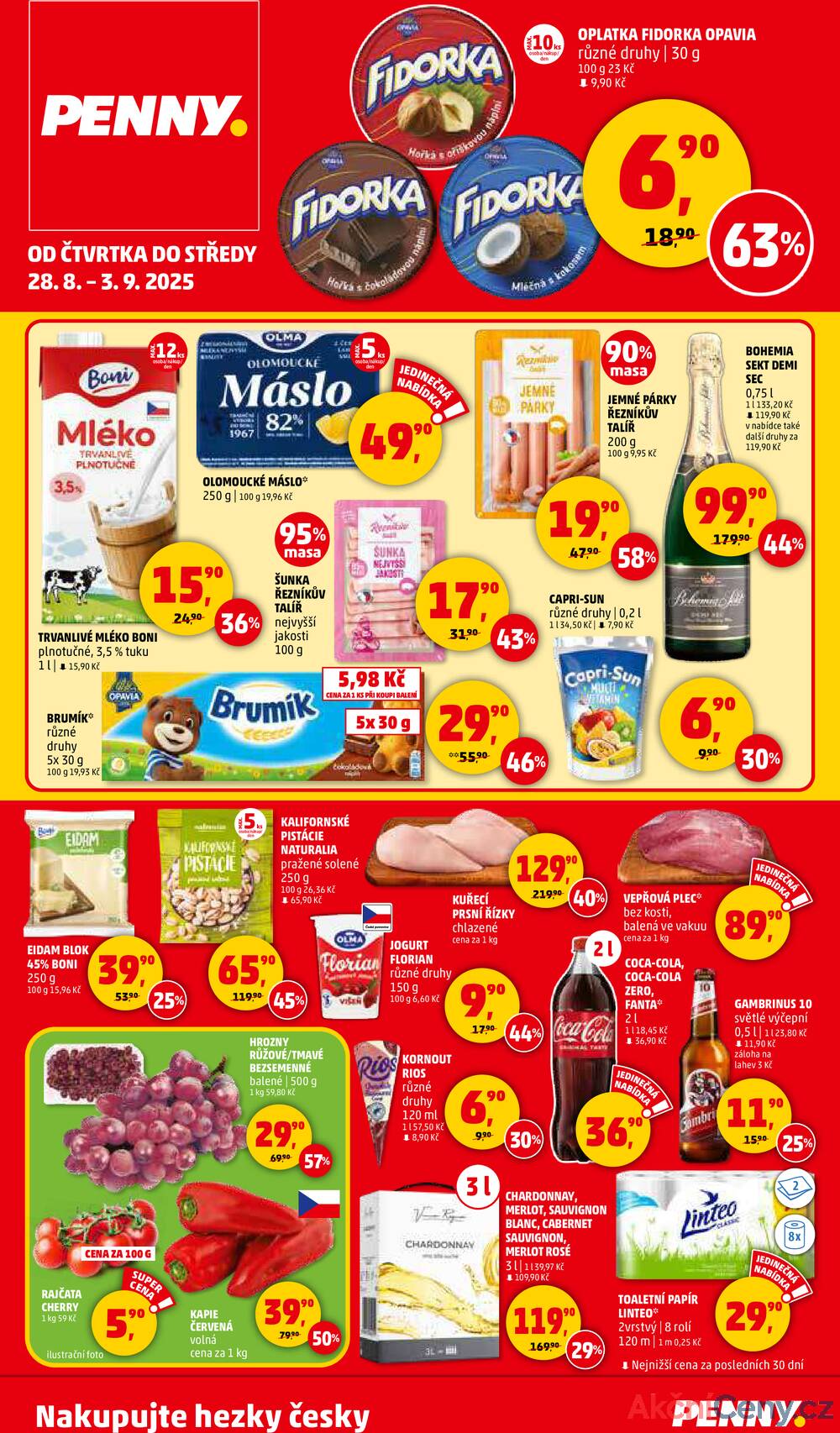 Leták Penny Market od 28.8. do 3.9.2025 | AkcniCeny.cz