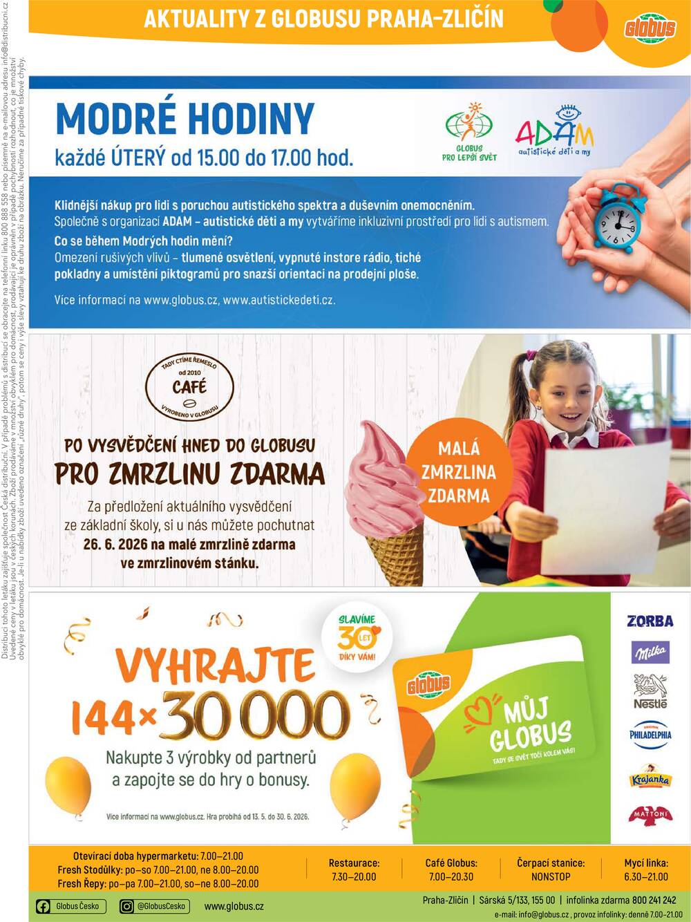 Leták Akční leták Globus 24.6. - 30.6.2026 - Globus Praha - Zličín - 17 ...