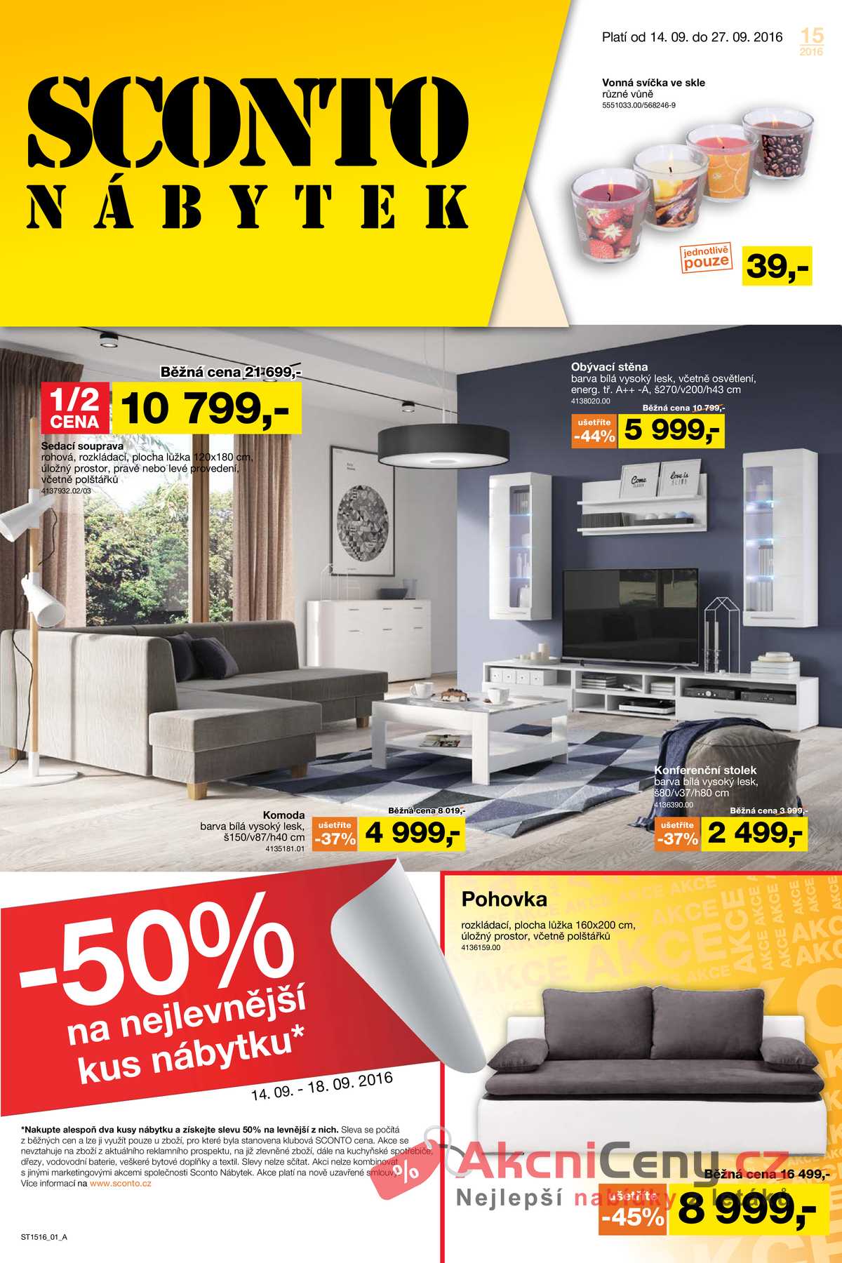 Leták Sconto nábytek 14.9. - 27.9. | AkcniCeny.cz
