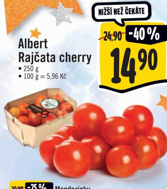 Albert Rajčata cherry 250 g v akci | AkcniCeny.cz
