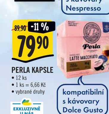 ARCHIV | PERLA KAPSLE 12 ks v akci platné do: 14.12.2021 | AkcniCeny.cz