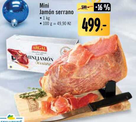 Mini Jamón serrano, 1 kg v akci | AkcniCeny.cz