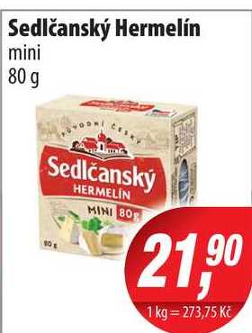 Sedlčanský Hermelín mini 80 g v akci | AkcniCeny.cz