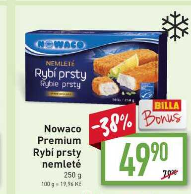 Nowaco Premium Rybí prsty nemleté 250g v akci | AkcniCeny.cz
