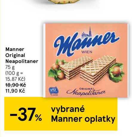ARCHIV | Manner Original Neapolitaner 75 g v akci platné do: 31.1.2022 ...