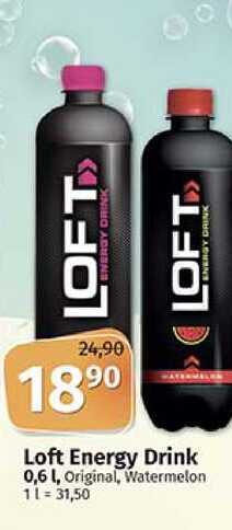 ARCHIV | Loft Energy Drink 0,6 l Original, Watermelon v akci platné do ...