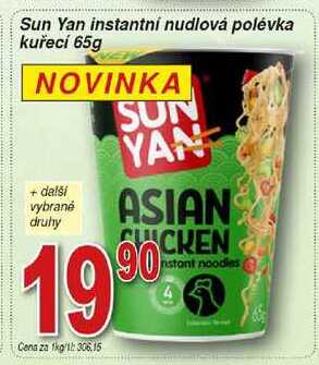 ARCHIV | Sun Yan instantní nudlová polévka kuřecí 65g v akci platné do ...