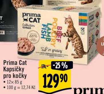 ARCHIV | Prima Cat Kapsičky pro kočky, 12x 85 g v akci platné do: 15.2. ...