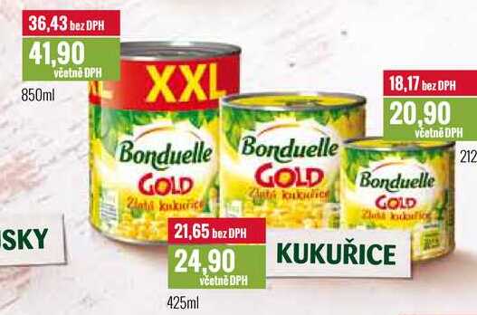 ARCHIV | KUKUŘICE Bonduelle 425 ml v akci platné do: 28.2.2022 | AkcniCeny.cz
