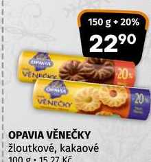ARCHIV | Opavia Zlaté Věnečky 150g,+20% vybrané druhy v akci platné do ...