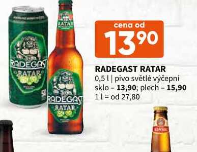 ARCHIV | RADEGAST RATAR 0,5 l v akci platné do: 1.3.2022 | AkcniCeny.cz