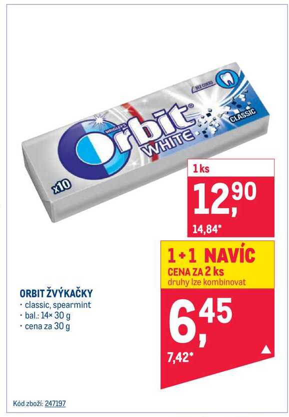 ORBIT ŽVÝKAČKY 30 g v akci | AkcniCeny.cz