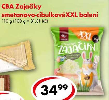 ARCHIV | CBA Zajačiky smetanovo-cibulkovéXXL balení, 110 g v akci ...
