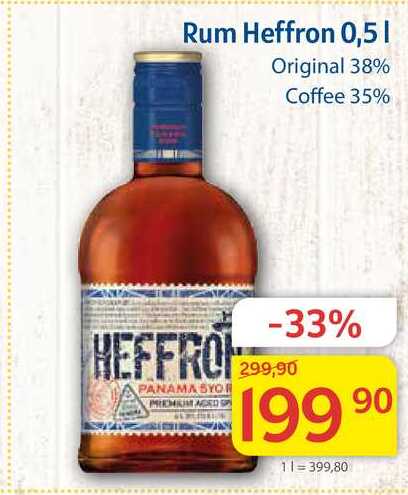 ARCHIV | Heffron Rum 0,5l v akci platné do: 21.3.2022 | AkcniCeny.cz