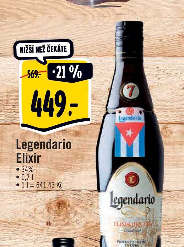 Legendario Elixir de Cuba 7YO 34% v akci | AkcniCeny.cz