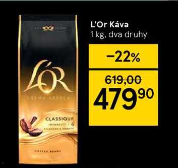 L'Or Káva 1 kg v akci | AkcniCeny.cz